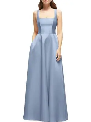 Dessy Collection Dessy Collection Sleeveless Satin Gown Cloudy