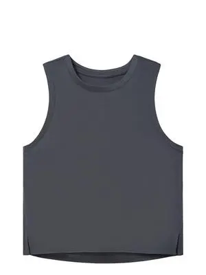RHONE Rhone Serene Crop Tank Top Asphalt