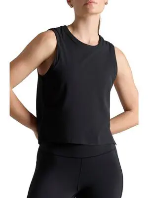 RHONE Serene Crop Tank Top - Black