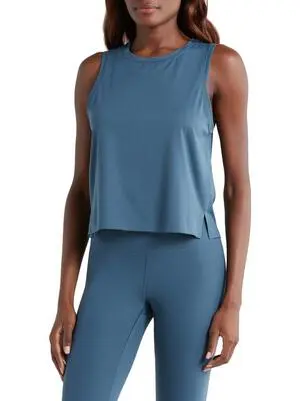 RHONE Rhone Serene Crop Tank Top Blue Orion