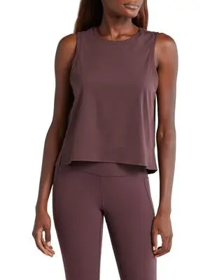 RHONE Rhone Serene Crop Tank Top Brown Berry