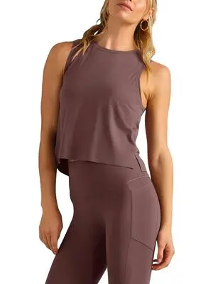 RHONE Rhone Serene Crop Tank Top Deep Mauve
