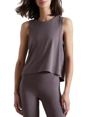 RHONE Rhone Serene Crop Tank Top Grey Lilac