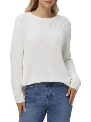 525 America 525 Emma High-Low Sweater Chalk