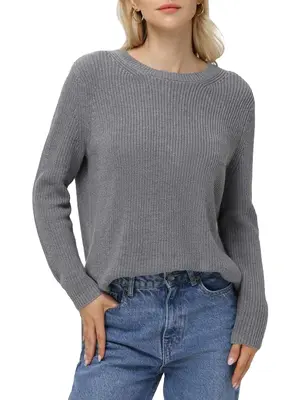 525 America 525 Emma High-Low Sweater Smoke Grey