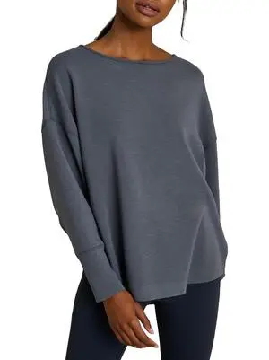 RHONE Relaxed Fit Pullover Sweatshirt - Blue Granite