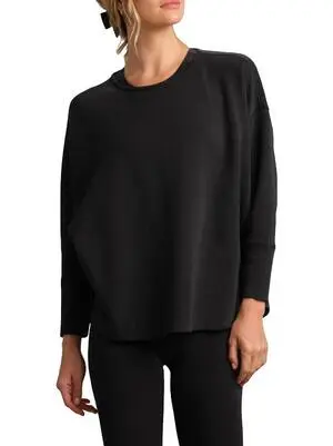 RHONE Relaxed Fit Pullover Sweatshirt - Pure Black