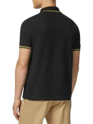Versace Apos;s Pop Medusa Tipped Polo Shirt - Black