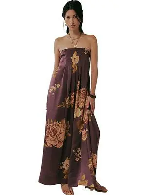Free People Botanical Maxi Dress Wine Combo