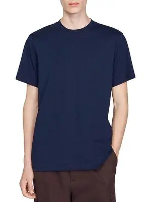 Sandro Short Sleeve Crewneck Tee - Navy Blue