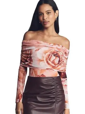 AFRM Maxe Bodysuit By - Peach Roses