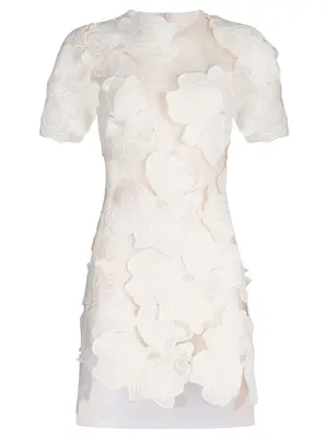 Silvia Tcherassi Hada Semi-sheer Minidress - White