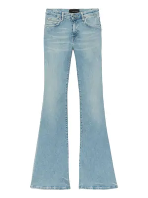 PURPLE BRAND Mid-rise Boot-cut Jeans - Blue