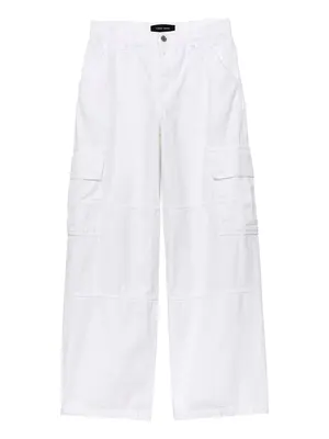 PURPLE BRAND Wide-leg Cargo Trousers - White
