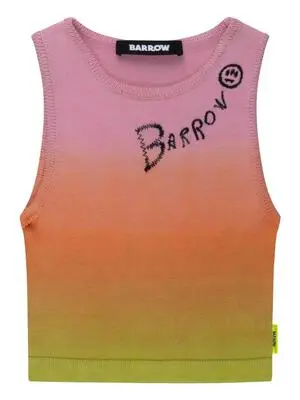 BARROW Rainbow Knitted Crop Top