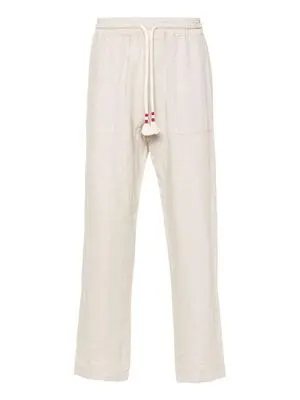 MC2 SAINT BARTH Straight-leg Linen Trousers - Neutrals