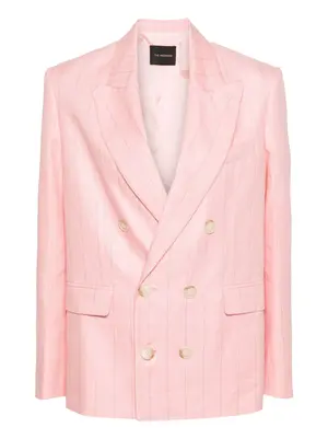 Andamane Pixie Linen Double-breasted Blazer - Pink