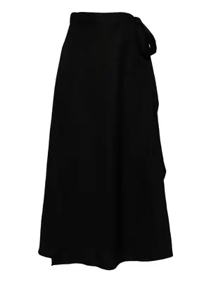 Voz Wrap Around Maxi Skirt - Black