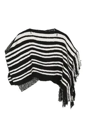 Voz Asymmetric Reversible Cape - Black