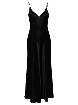 Voz V-neck Slip Dress - Black