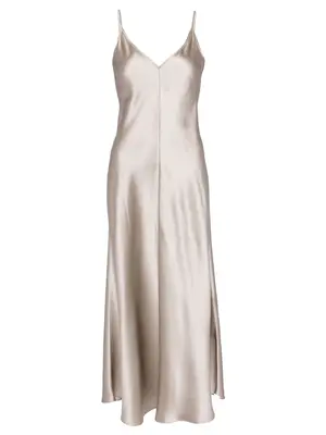 Voz V-neck Slip Dress - Neutrals