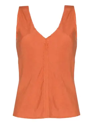 Voz Seam-detailing Top - Orange