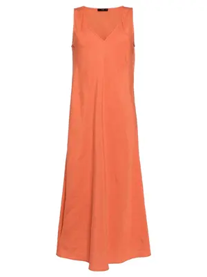 Voz V-neck Sleeveless Maxi Dress - Brown
