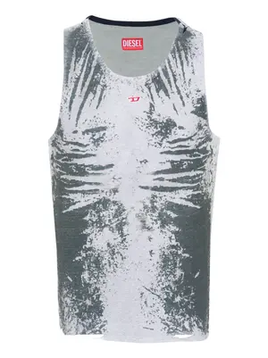 DIESEL® Embroidered Logo Tank Top - Grey