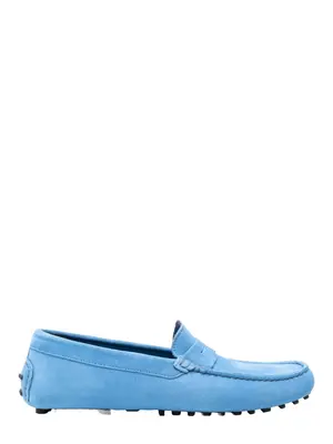SCAROSSO Michael Suede Penny Loafers - Blue