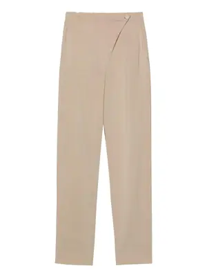 Emporio Armani Overlapping-panel Tapered Trousers - Neutrals