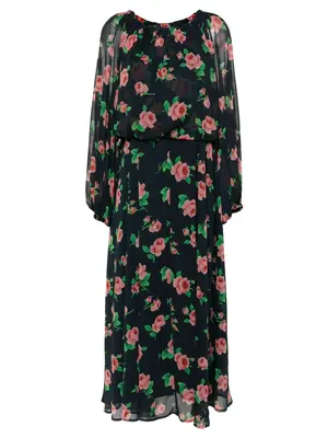 ROTATE BY BIRGER CHRISTENSEN Floral-print Maxi Dress - Blue