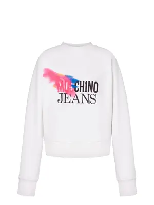 Moschino Logo-print Cotton Sweatshirt - White