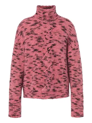 Moschino Roll-neck Cable-knit Jumper - Pink