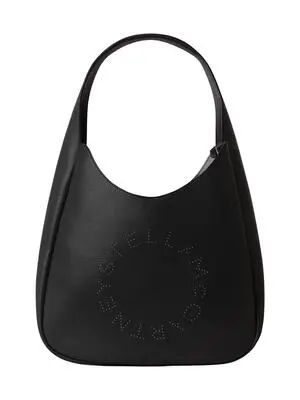 Stella McCartney Logo Slouchy Hobo Tote Bag - Black