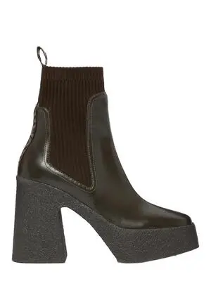 Stella McCartney Skyla Heeled Ankle Boots Brown