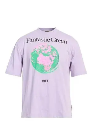 MSGM T-shirt Size Organic Cotton - Purple