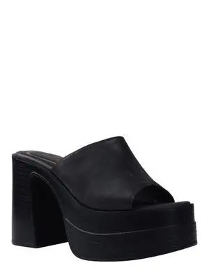 CANDIE'S Candie's Brizol Platform Sandals Black Leather