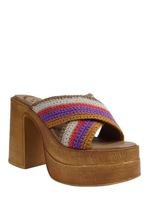 CANDIE'S Candie's Erismar Platform Sandals Natural Fabric
