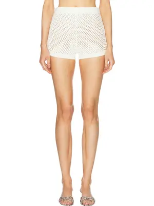 SEROYA Nerina Crochet Hot Short - Porcelain