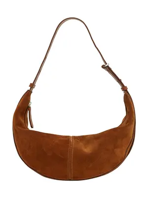 Proenza Schouler Slide Suede Shoulder Bag - Saddle