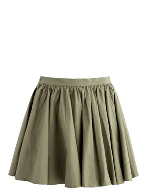 Free People Gaia Pleated Mini Skirt - Khaki