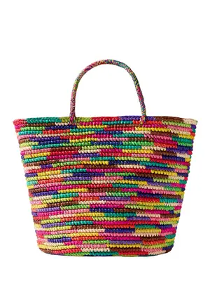SENSI STUDIO SENSI STUDIO Large Straw Tote Fuchsia