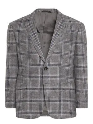 Giorgio Armani Soft Plaid Sport Coat - Grey