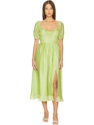 Astr The Label Lunaria Midi Dress - Celery