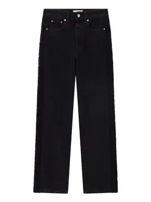 Stella McCartney Lace Insert High-rise Jeans - Black