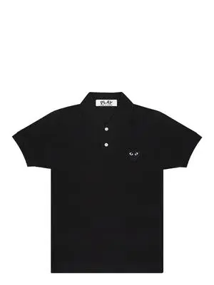 Play Comme Des Garcon Heart Polo - Black