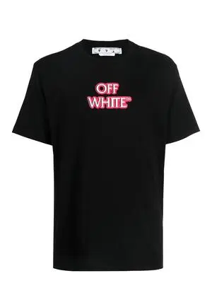 Off-White Emotion Neon Slim Short-sleeve Tee /pink - Black