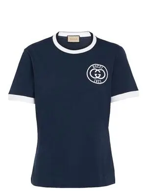 Gucci Interlocking G Cotton Jersey T-shirt - Blue