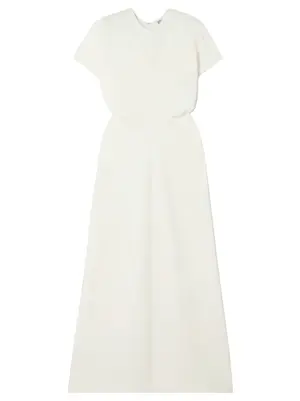 TOTEME TOTEME Gathered Woven Maxi Dress White