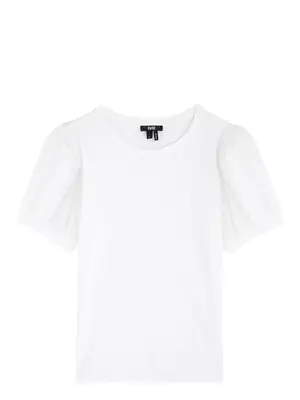 Paige Matcha Cotton T-shirt - White
